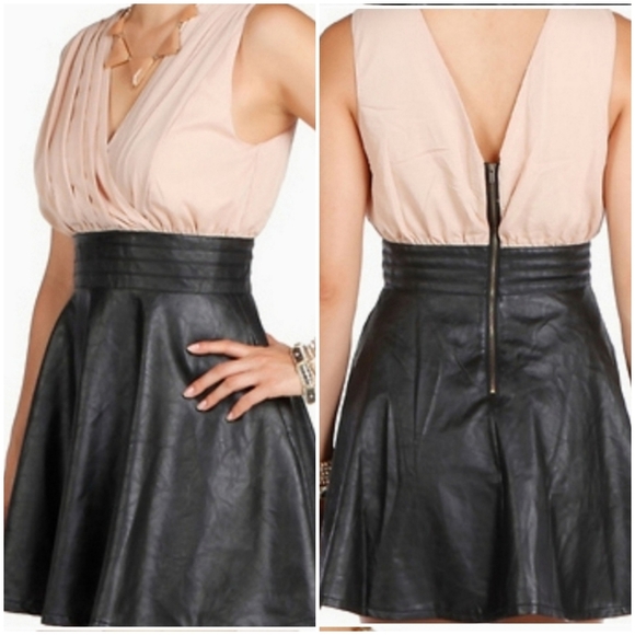 Double Zero | Dresses | Cocktail Leather Dress | Poshmark